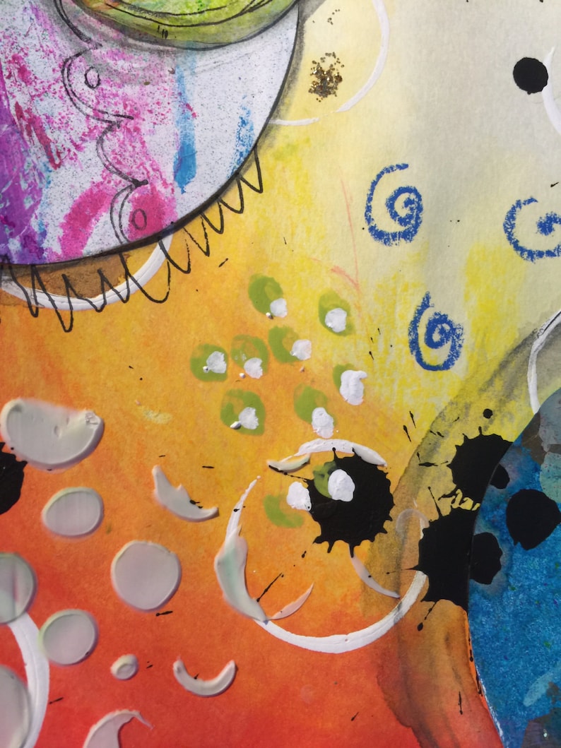 Mixed Media Digital Background With Bright Colors in High Resolution ...