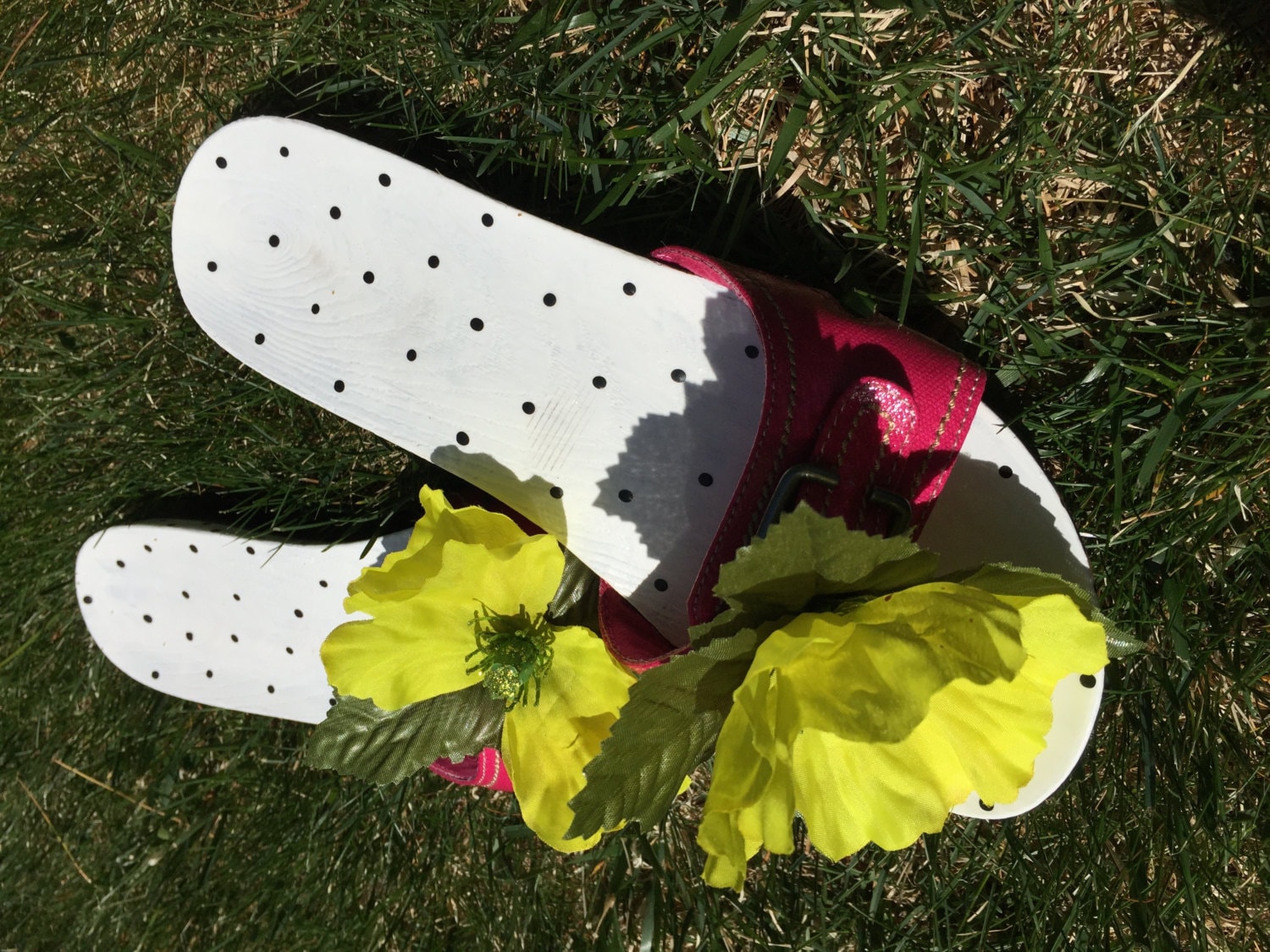 Dr. Scholl's Exercise Sandal (size 10) Hand Painted. Pink Adjustable ...