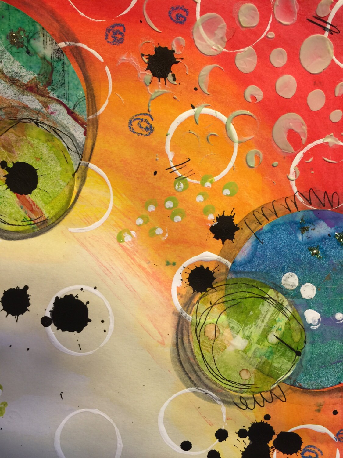 Mixed Media Digital Background With Bright Colors in High Resolution ...