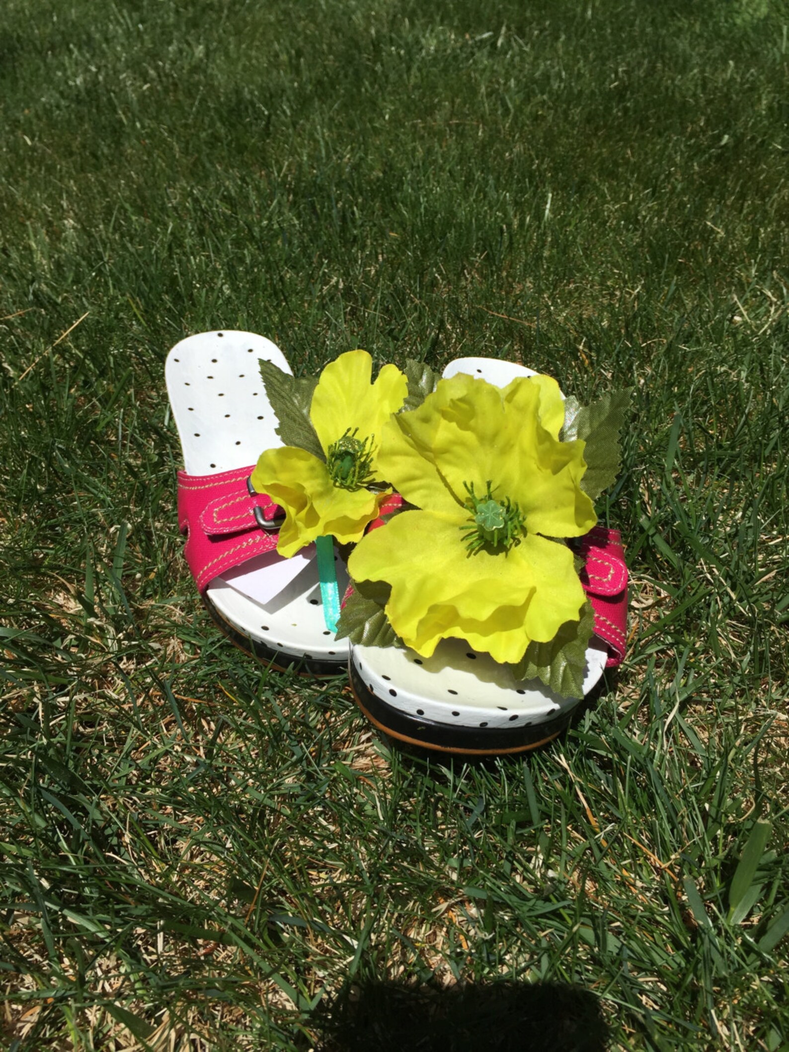 Dr. Scholl's Exercise Sandal (size 10) Hand Painted. Pink Adjustable ...