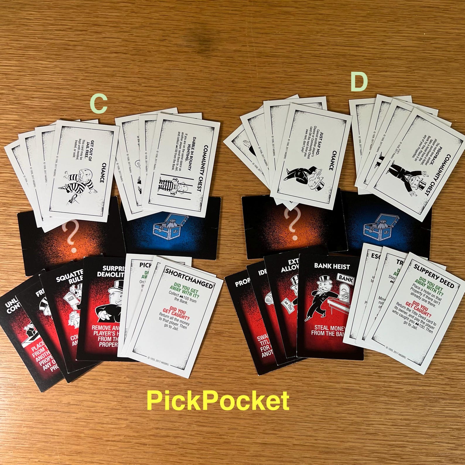 Monopoly Packs: Chance and Community Cards From Various Game Versions ...