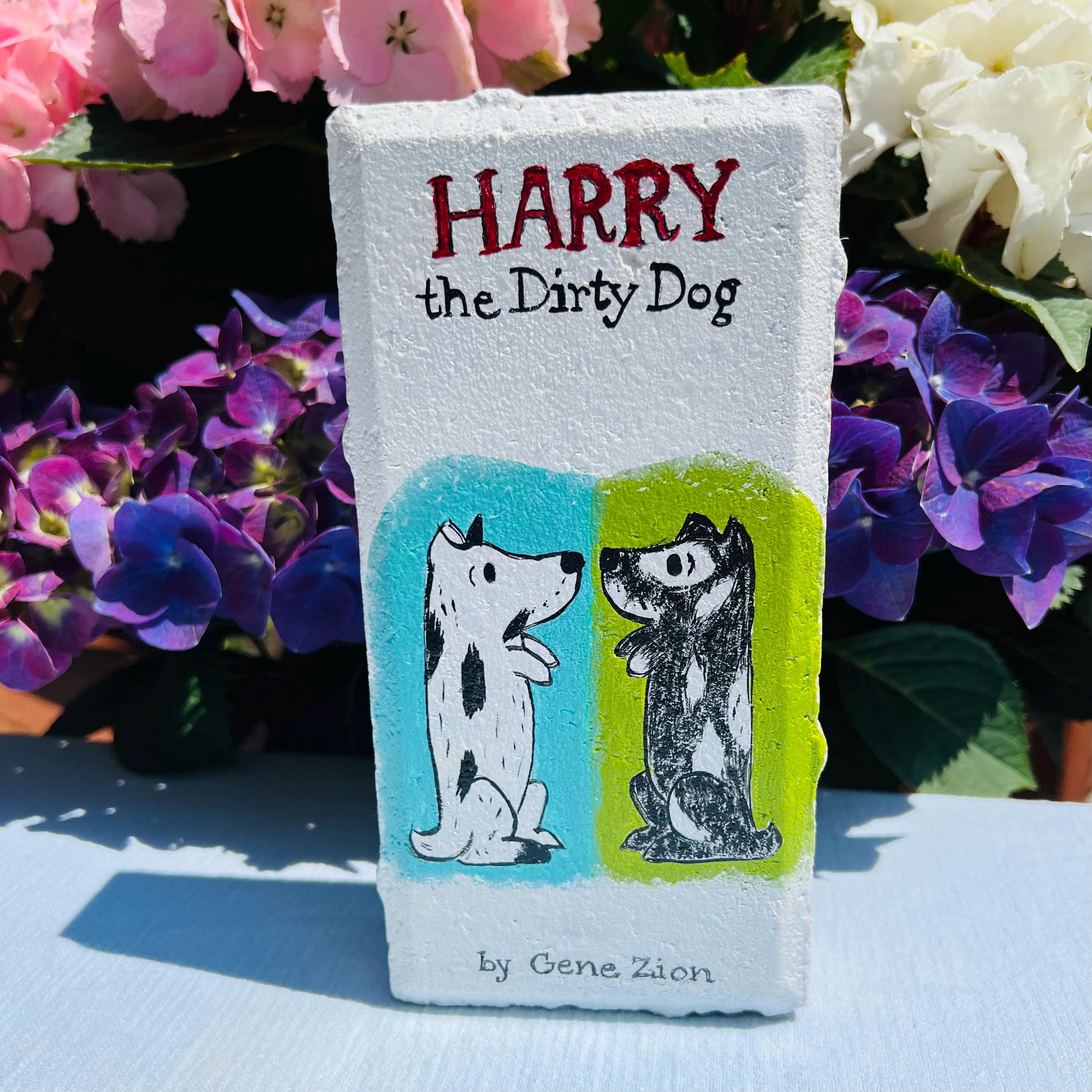 Harry the Dirty Dog/book Brick/hand-painted Garden Art/bookend/paper ...