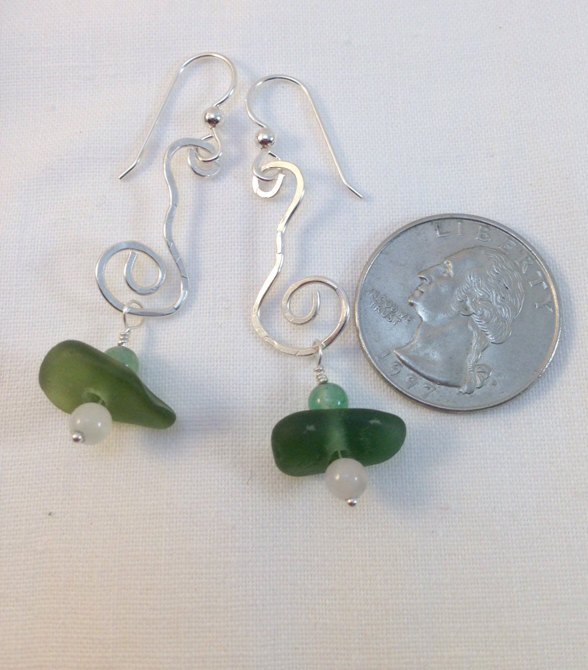 Sea Glass Jewelry. Beautiful Authentic Green Sea Glass - Etsy