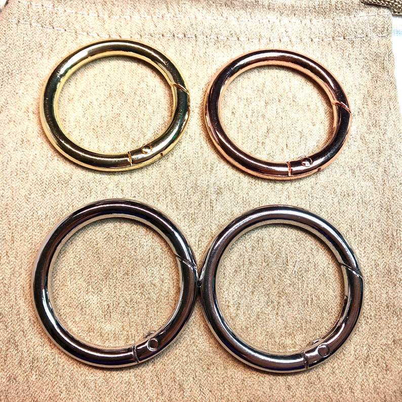Heavy Duty Spring Ring Connector Gate Clasps,slotted Spring Ring, Pearl ...