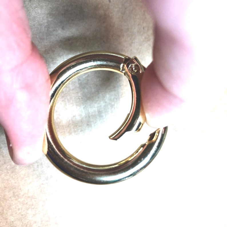 Heavy Duty Spring Ring Connector Gate Clasps, Slotted Spring Ring ...