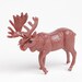 Vintage Miniature Moose Figurine With Hand Painted Red Nose - Etsy