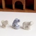 Vintage Miniature Ceramic Zoo Animals From Tea Boxes, Blue Elephant ...
