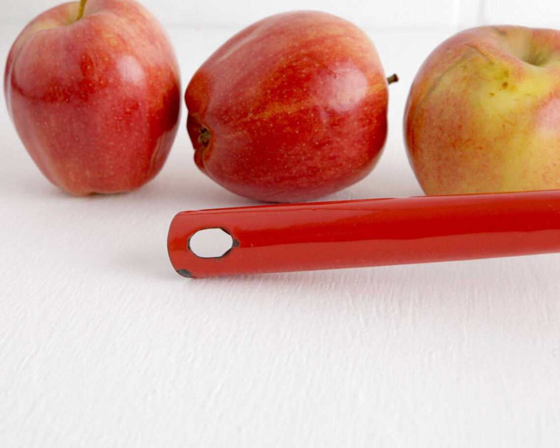 Vintage Large Red and White Enamel Ladle Granite Ware Scoop - Etsy