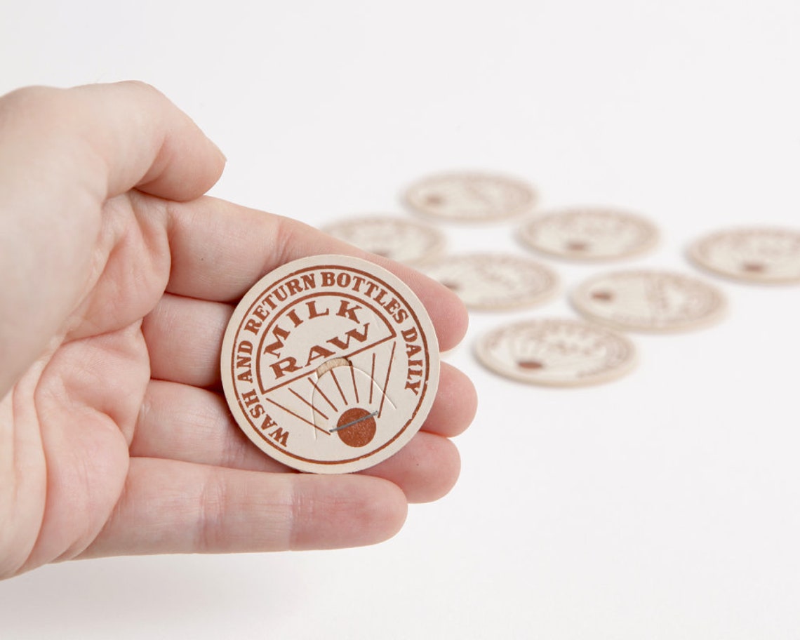 Vintage Set of 12 Raw Milk Caps Dairy Bottle Tops Multiple | Etsy