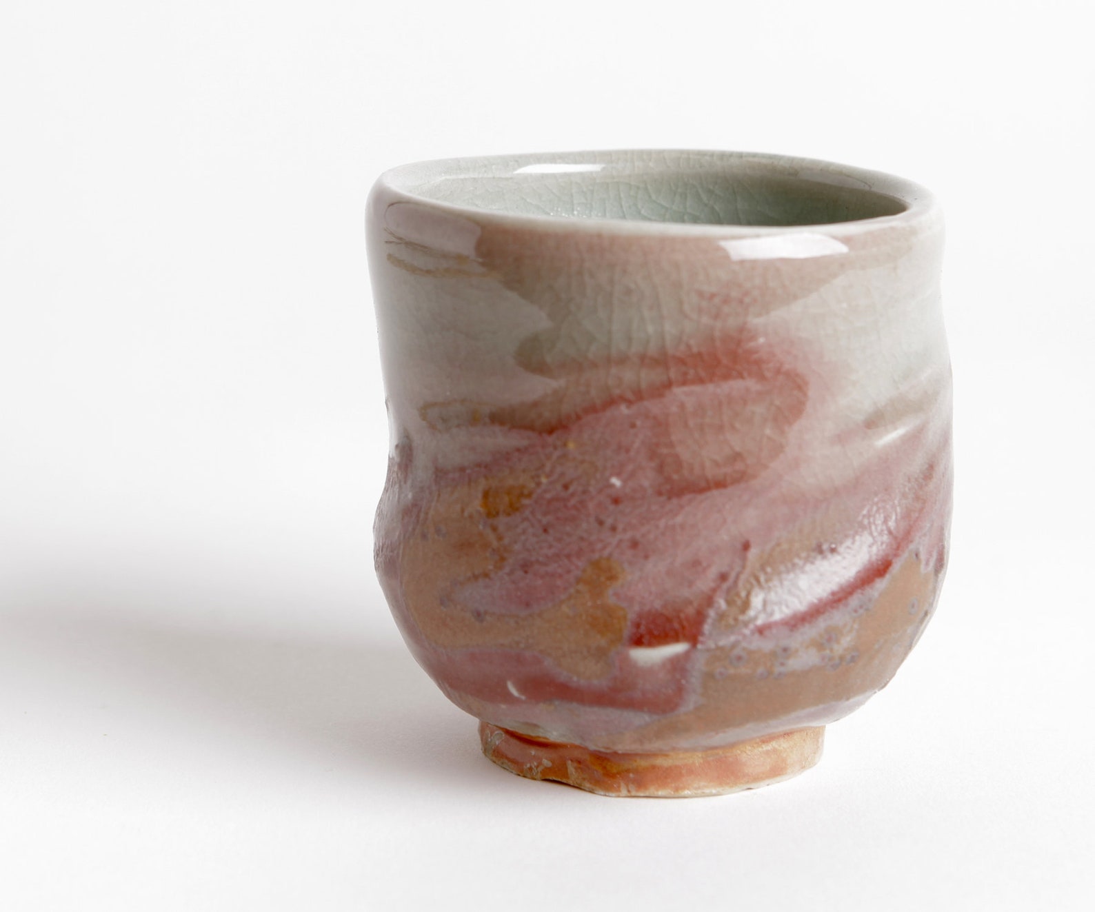 Vintage Handmade Pottery Handleless Cup Free Shape With Glaze - Etsy