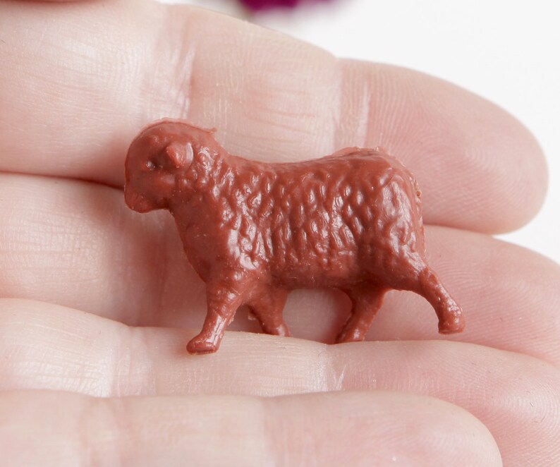 Vintage Midcentury Farm Set With Mules, Pigs, and Sheep in Brown ...