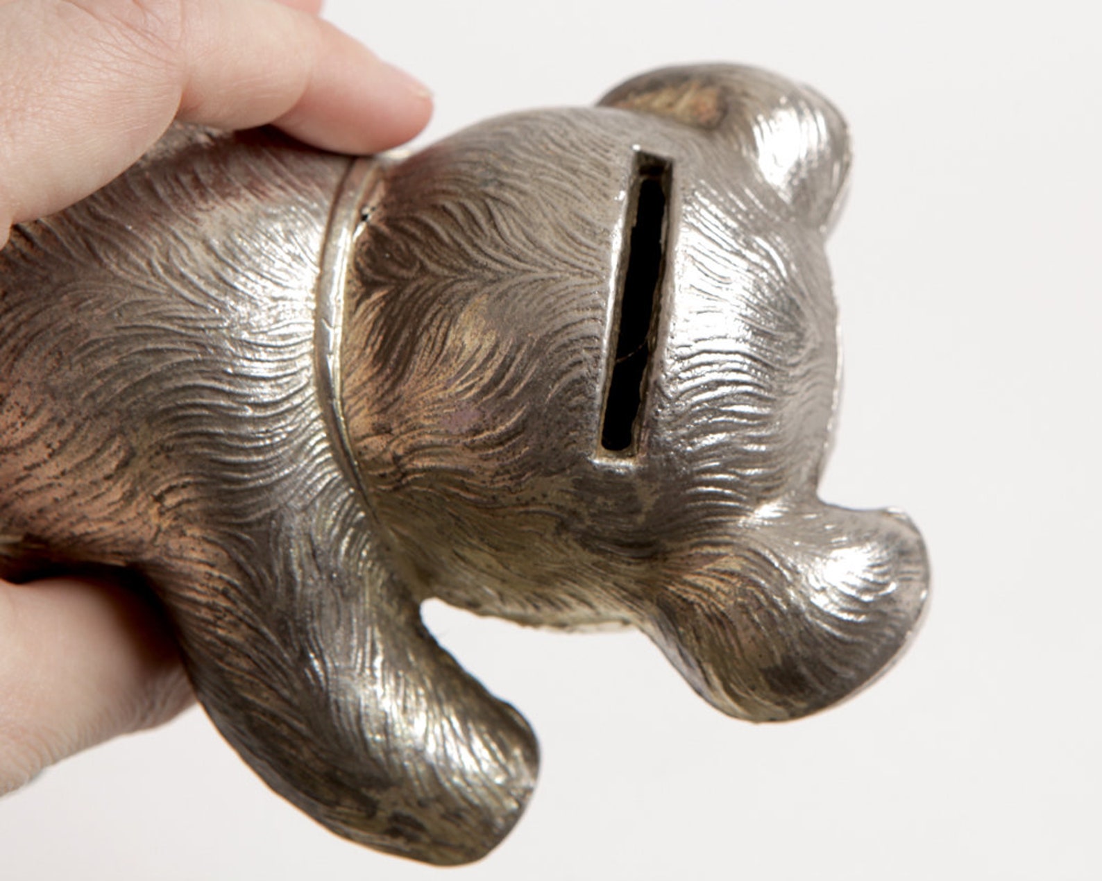 Vintage Silver Plated Teddy Bear Bank Silver Plate Nursery | Etsy