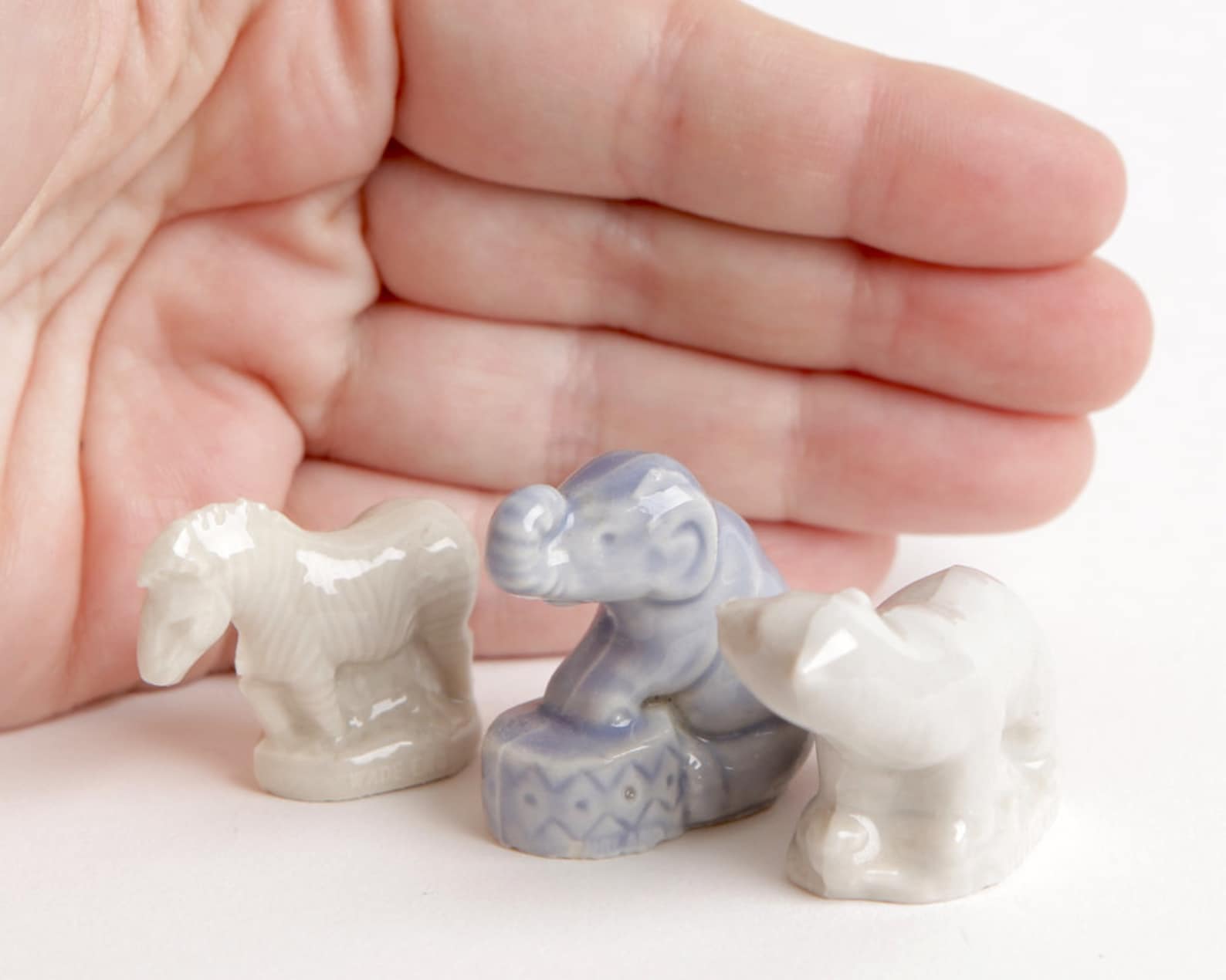 Vintage Miniature Ceramic Zoo Animals From Tea Boxes Blue | Etsy