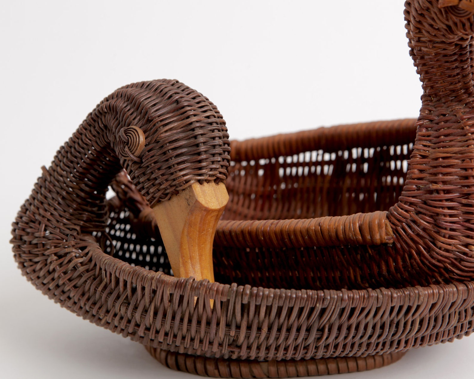 Vintage Pair of Wicker Duck Baskets Fall Decor Thanksgiving - Etsy