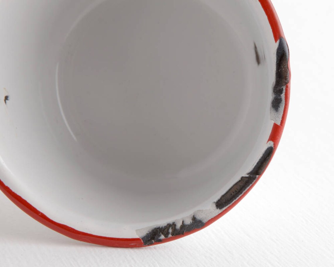 Vintage Large Red and White Enamel Ladle Granite Ware Scoop - Etsy