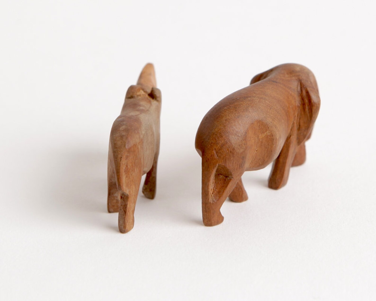 Vintage Pair of Miniature Hand Carved African Animal Figurine | Etsy