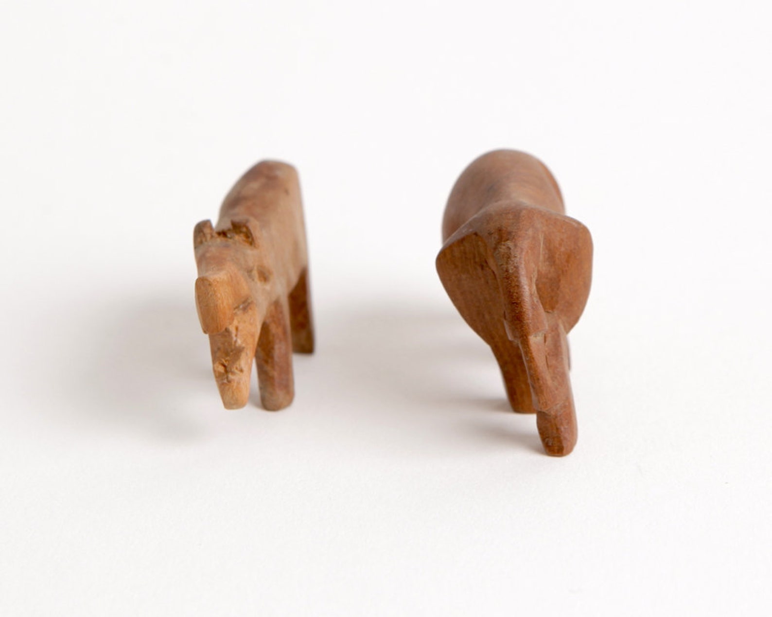 Vintage Pair of Miniature Hand Carved African Animal Figurine | Etsy