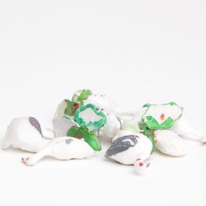 Vintage Flock of Geese, 10 Plastic Miniature Terrarium Figurines ...