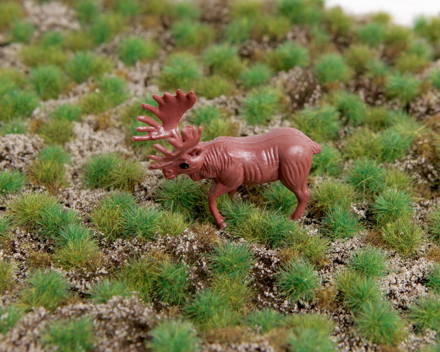 Vintage Miniature Moose Figurine With Hand Painted Red Nose and Black ...