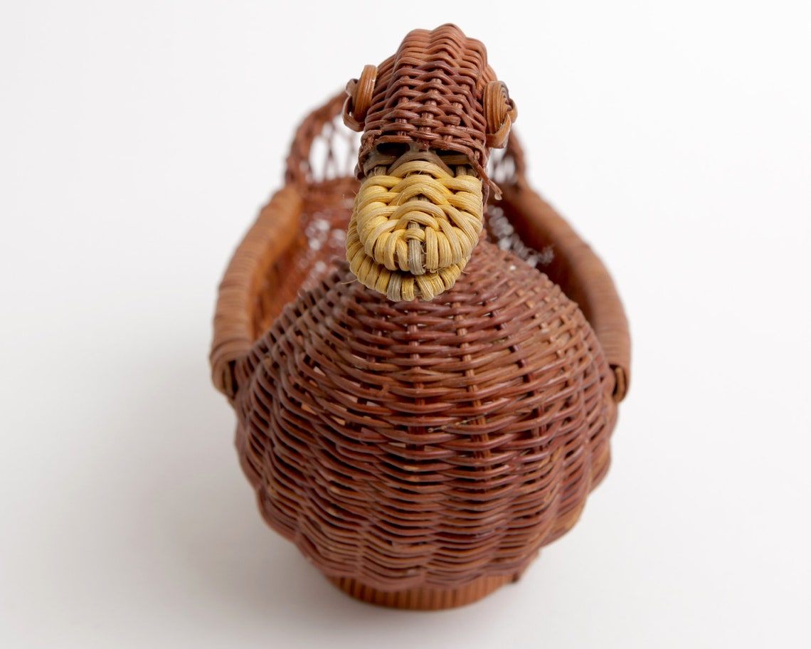 Vintage Pair of Wicker Duck Baskets Fall Decor Thanksgiving - Etsy