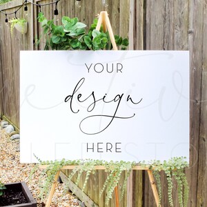 20x30 White Foam Board Sign Mockup, Wedding Sign Mockup, Outdoor Sign ...