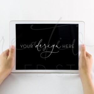 IPad Mockup Child's Hands Minimal Styled iPad Screen Kids Devices Mock ...