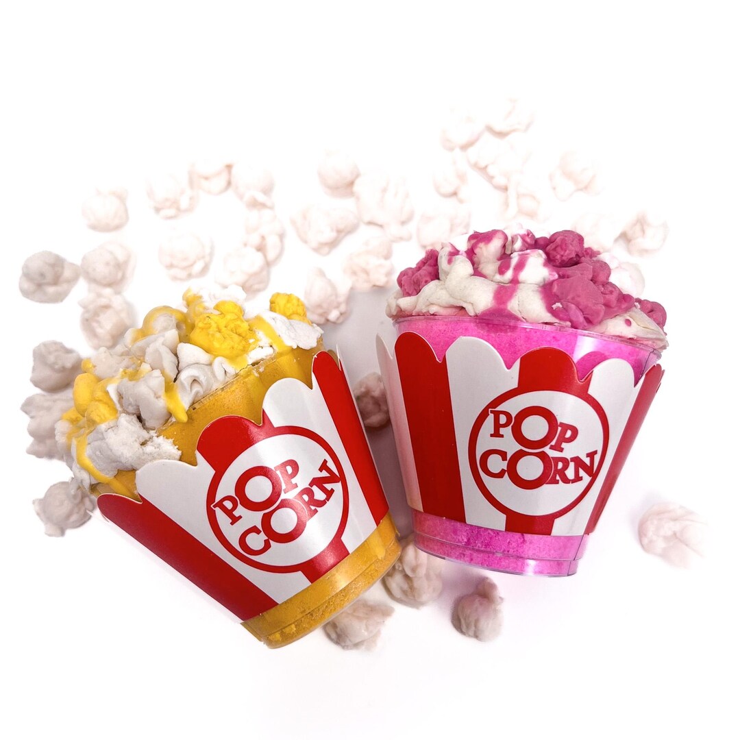 Popcorn Bath Bomb – Handmade Movie Night Bath Bomb | Bubble Frosting ...