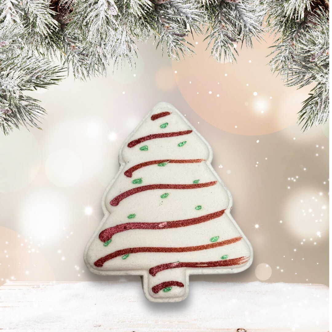 Christmas Tree Bath Bomb Rusted Acre Soap Co Snack Cake Bath Bomb, Kids ...