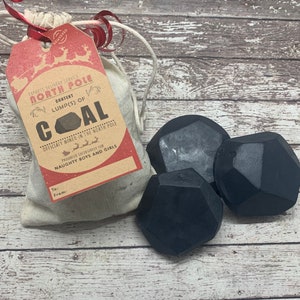 Lump of Coal Soap Christmas Soaps Naughty List Soap Coal Soap Gifts for ...