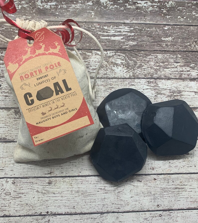 Lump of Coal Soap Christmas Soaps Naughty List Soap Coal - Etsy