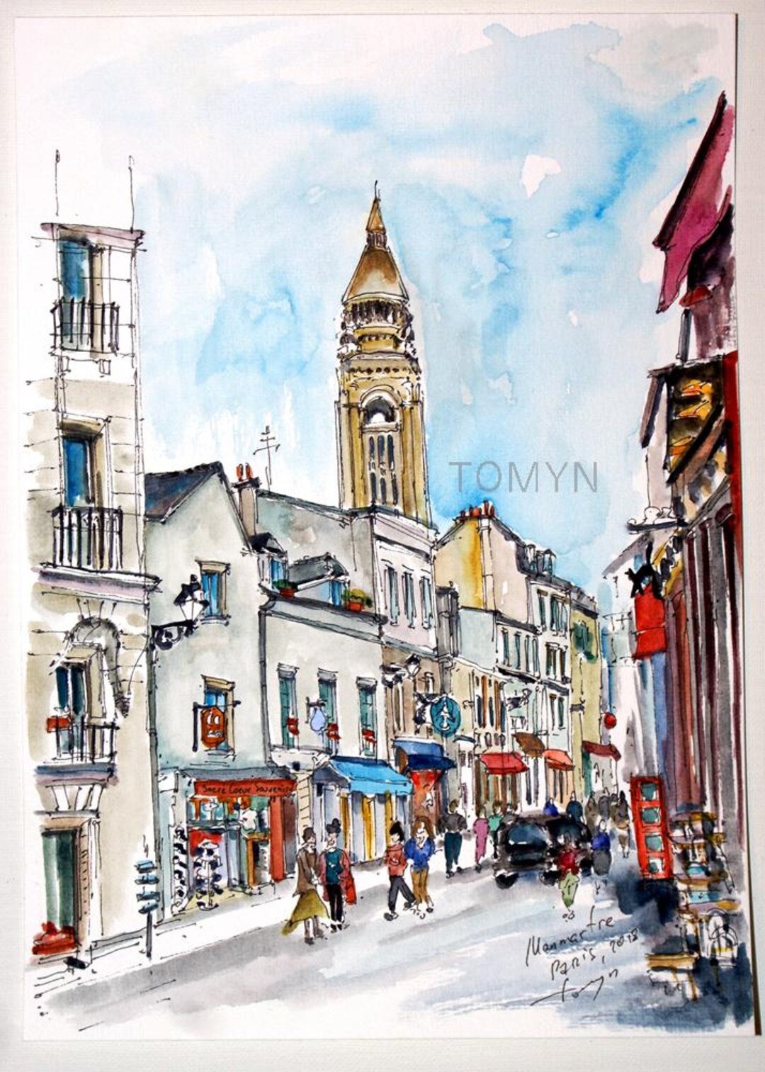 Paris Montmartre Print. Parisian Views. Paris Art Print. Sacre Coeur ...