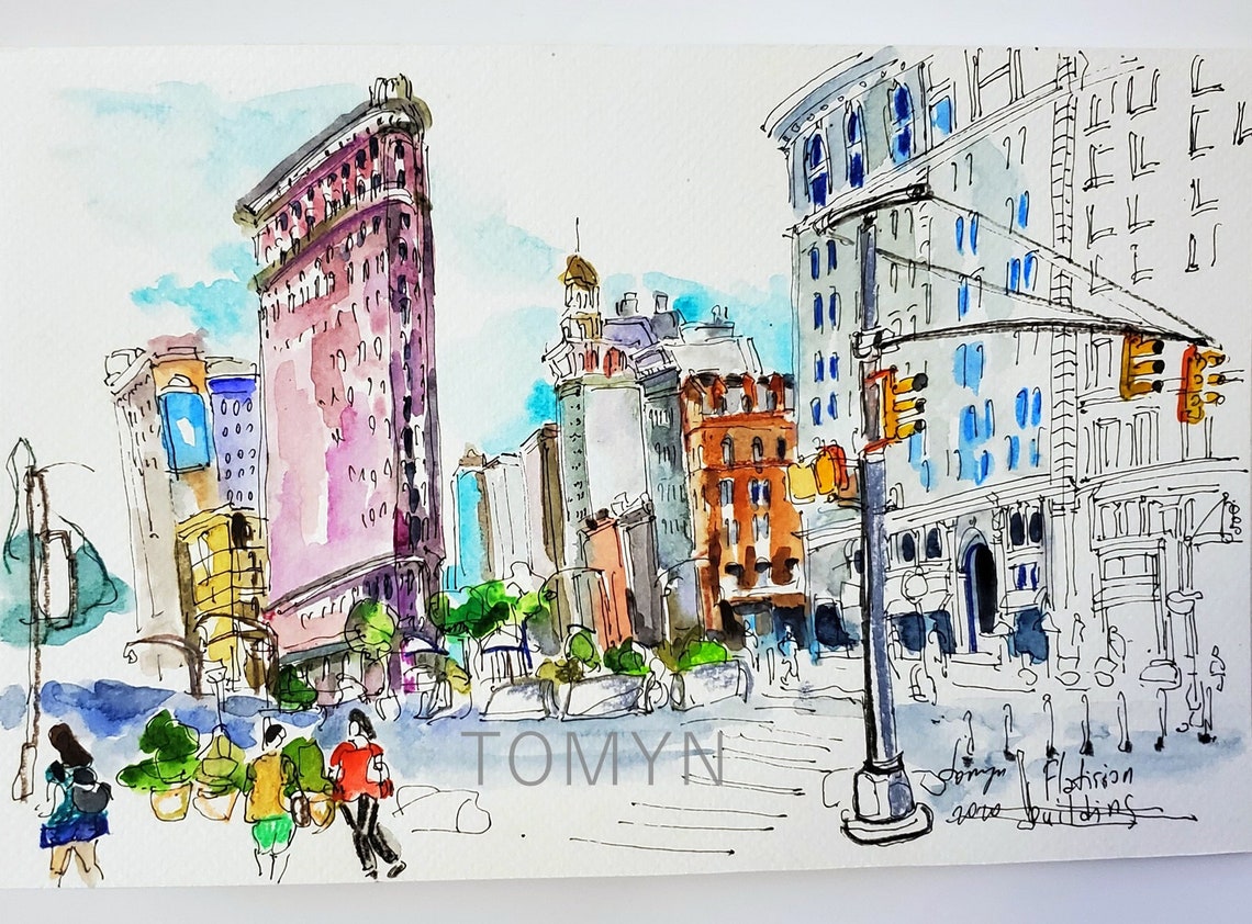 FLATIRON BUILDING Art Print. New York Print. Wall Art - Etsy