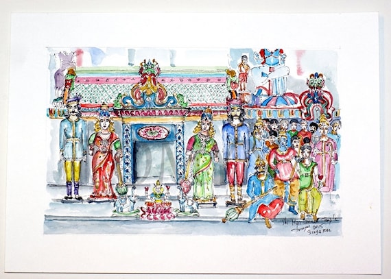 Sri Mariamman Temple Drawing