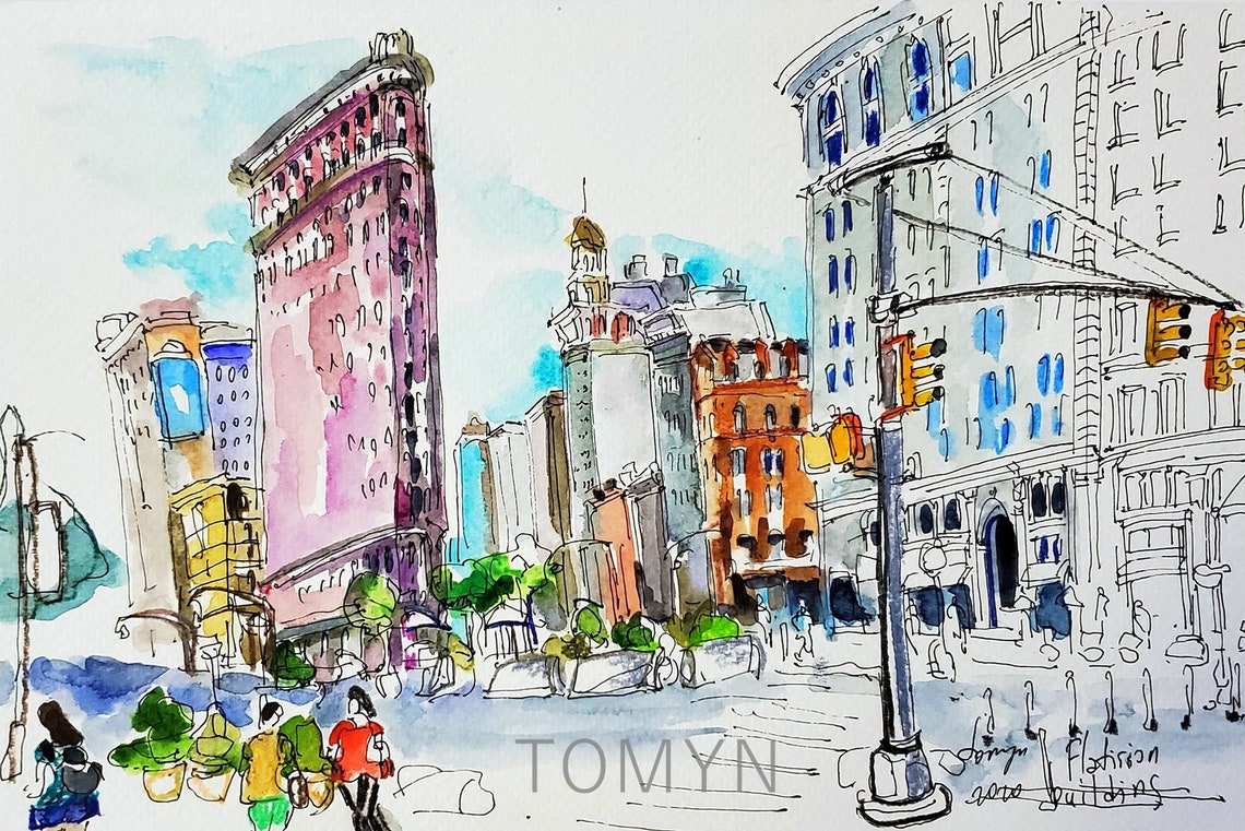 FLATIRON BUILDING Art Print. New York Print. Wall Art - Etsy