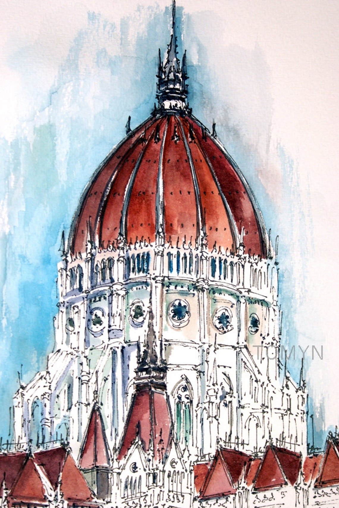 HUNGARIAN PARLIAMENT BUILDING. Budapest Wall Art. Budapest Art Print ...