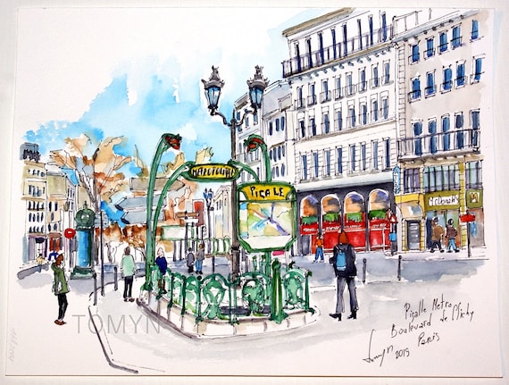 Paris Metro Drawing