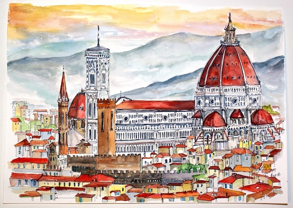 Cattedrale Santa Maria Del Fiore. FLORENCE. Italian Tower | Etsy