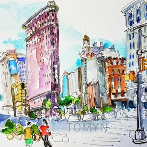 FLATIRON BUILDING Art Print. New York Print. Wall Art Manhattan ...