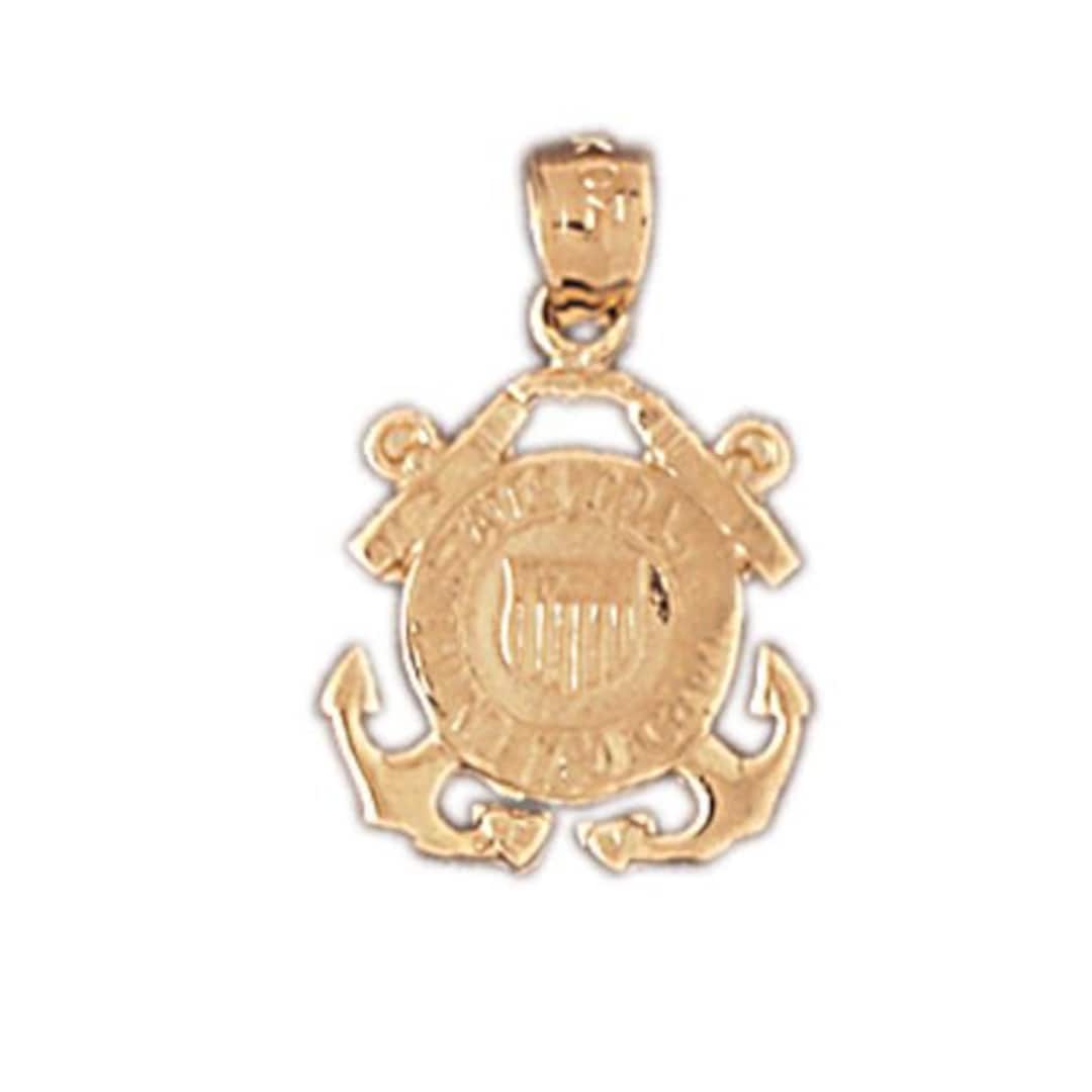 Us Navy Sign Charm Pendant 14k Gold - Etsy