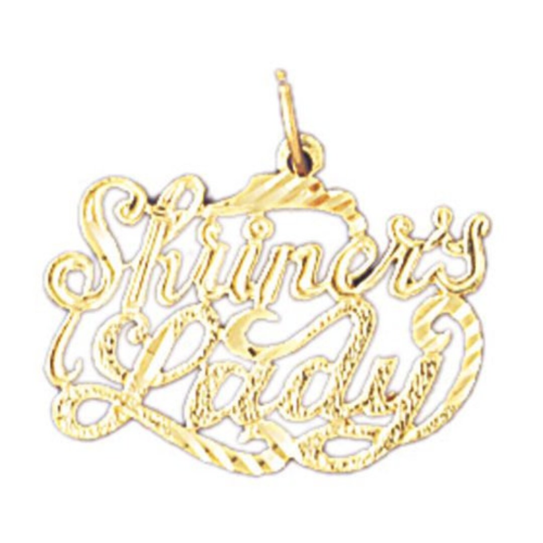 Shriner's Lady Charm Pendant 14k Gold - Etsy