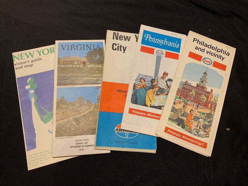 1960-1970 Road Maps - Etsy