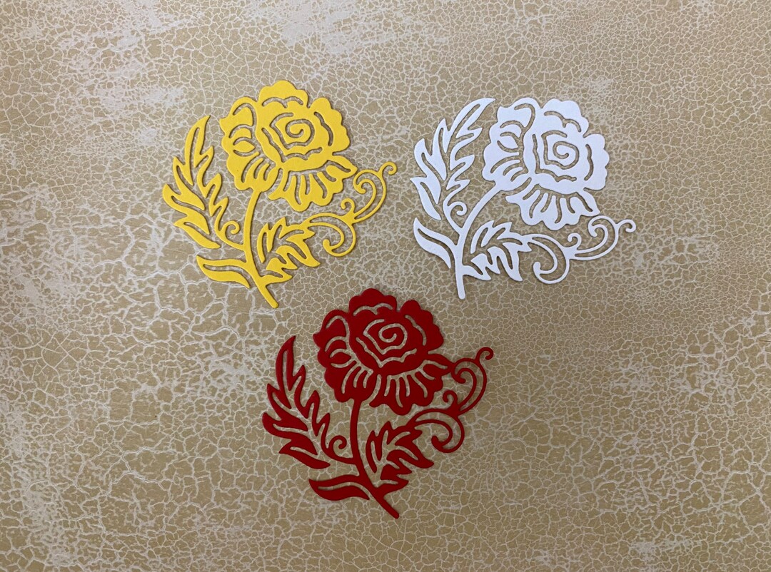 Rose Die-cuts - Set of 3 - Etsy