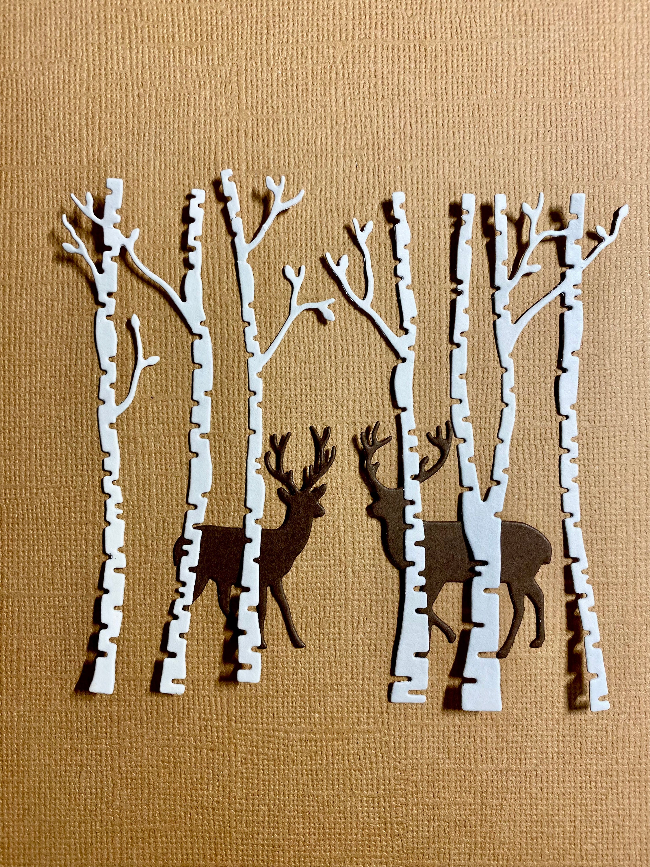 Birch Trees & Deer Diecuts -- One Set as Shown - Etsy