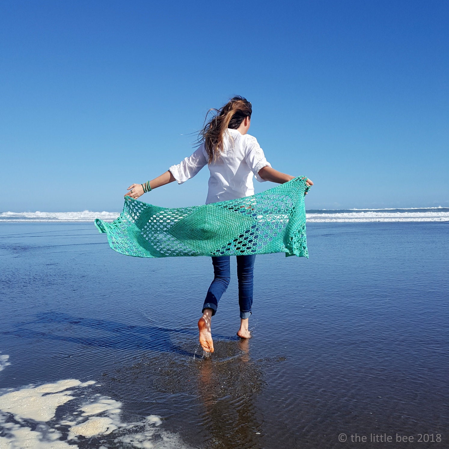 Crochet Shawl Pattern Instant Download Beach Walk Shawl | Etsy
