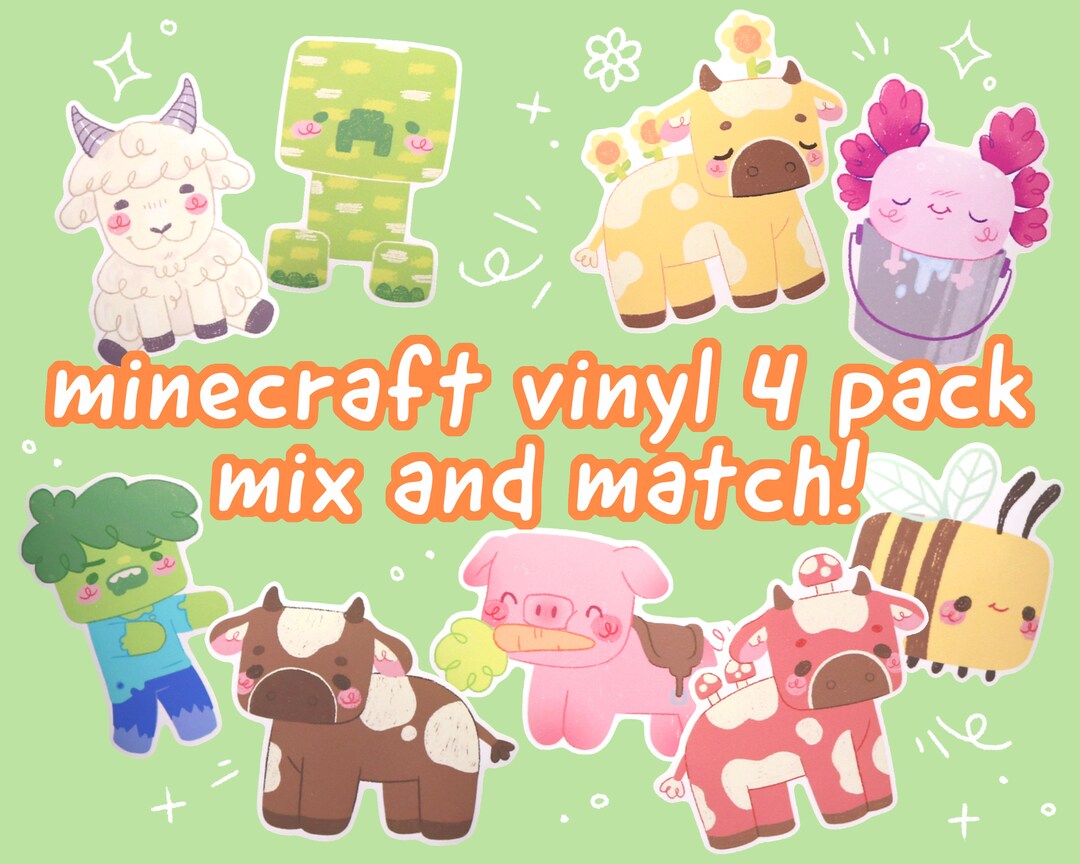 MC Vinyl Sticker 4 Pack Mix and Match Vinyl, Water Resistant, Laptop ...