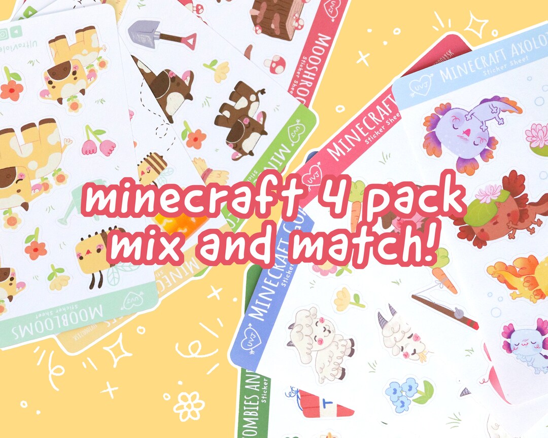 MC 4 Pack Mix and Match Choose Your Own Sticker Sheets - Etsy