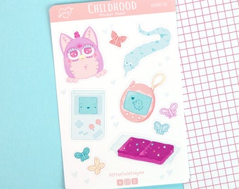Childhood Nostalgia Sticker Sheet | Etsy