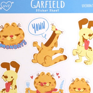 Garfield Sticker Sheet - Etsy