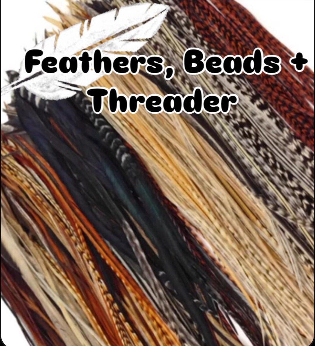 50 Loose Hair + Jewellery Long Saddle + Hackle Feathers CREATE Feather ...