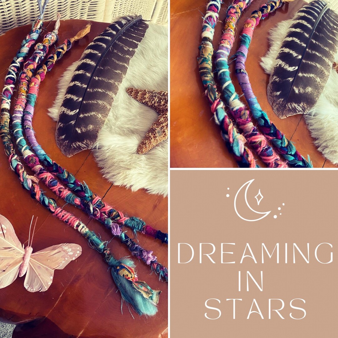 THREE3 Tie-in GYPSYDREADS Thick Fabric/silk Dreads Dread Loc Goddess ...